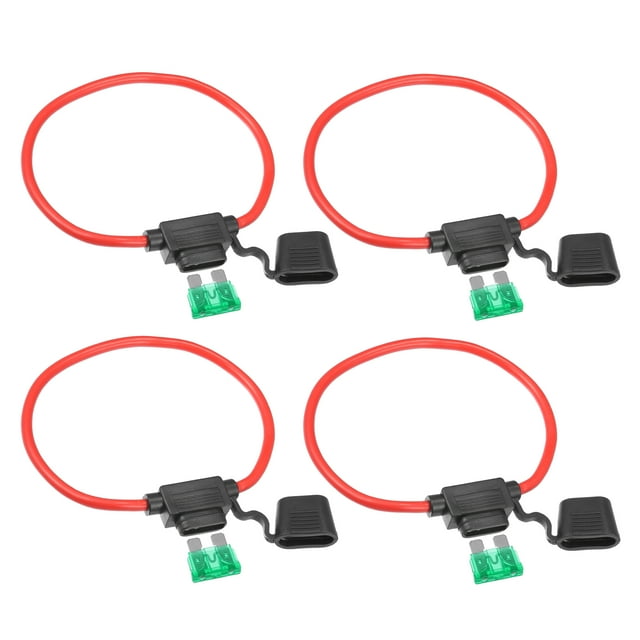 Unique Bargains 4 Set DC 12V 10 Gauge Car in Line ATC Blade Style ...