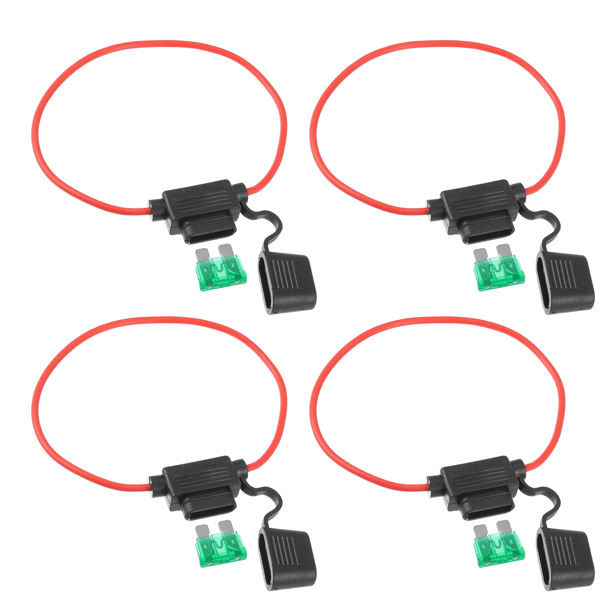 Unique Bargains 4 Set DC 12V 16 Gauge Car in Line ATC Blade Style ...