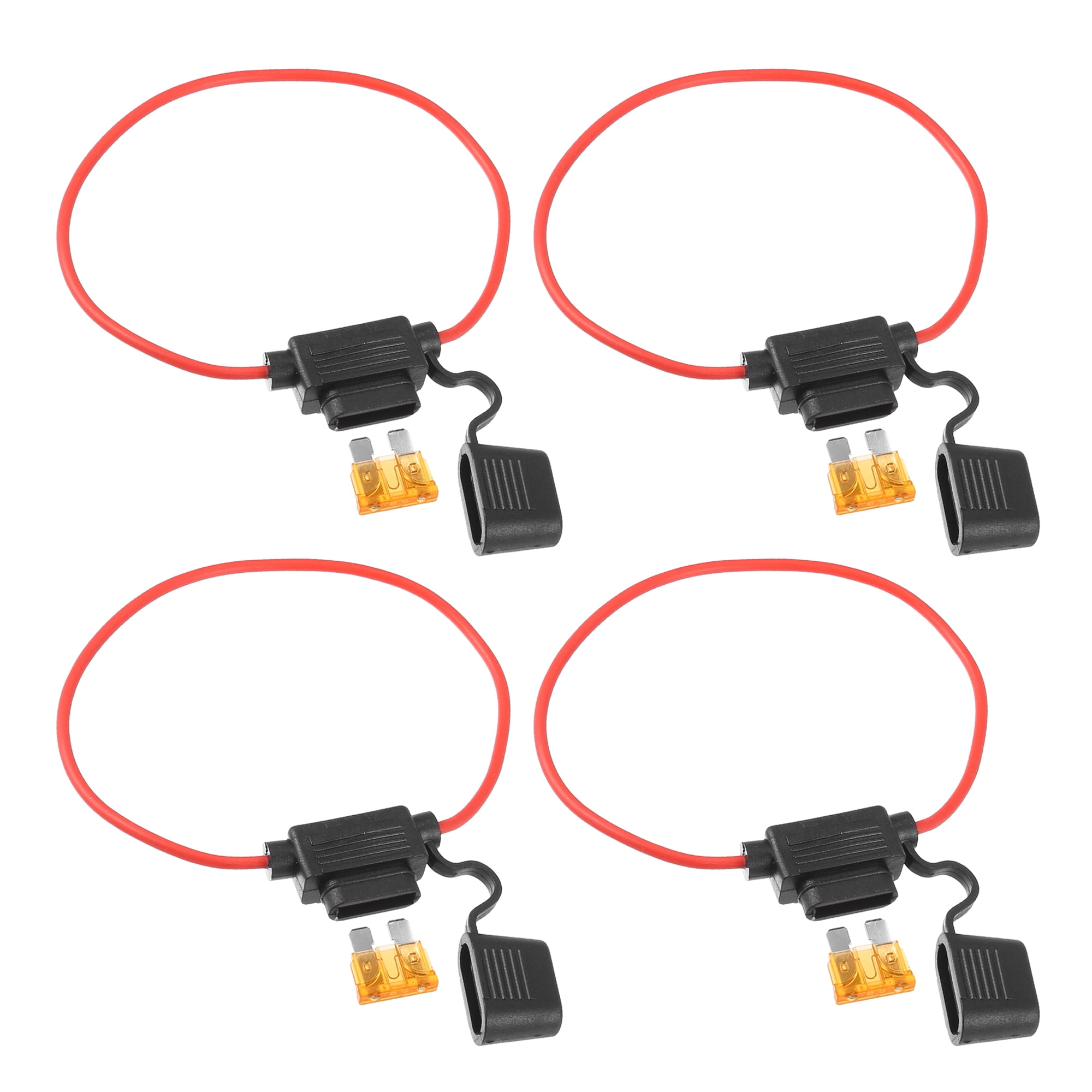 Unique Bargains 4 Set DC 12V 18 Gauge Car in Line ATC Blade Style ...