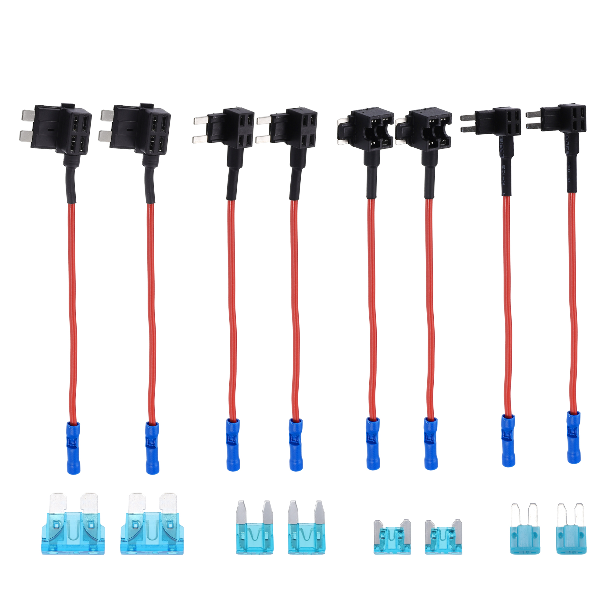 Unique Bargains 4 Types Add a Circuit 12V Fuse Tap with 2pcs 15A ...