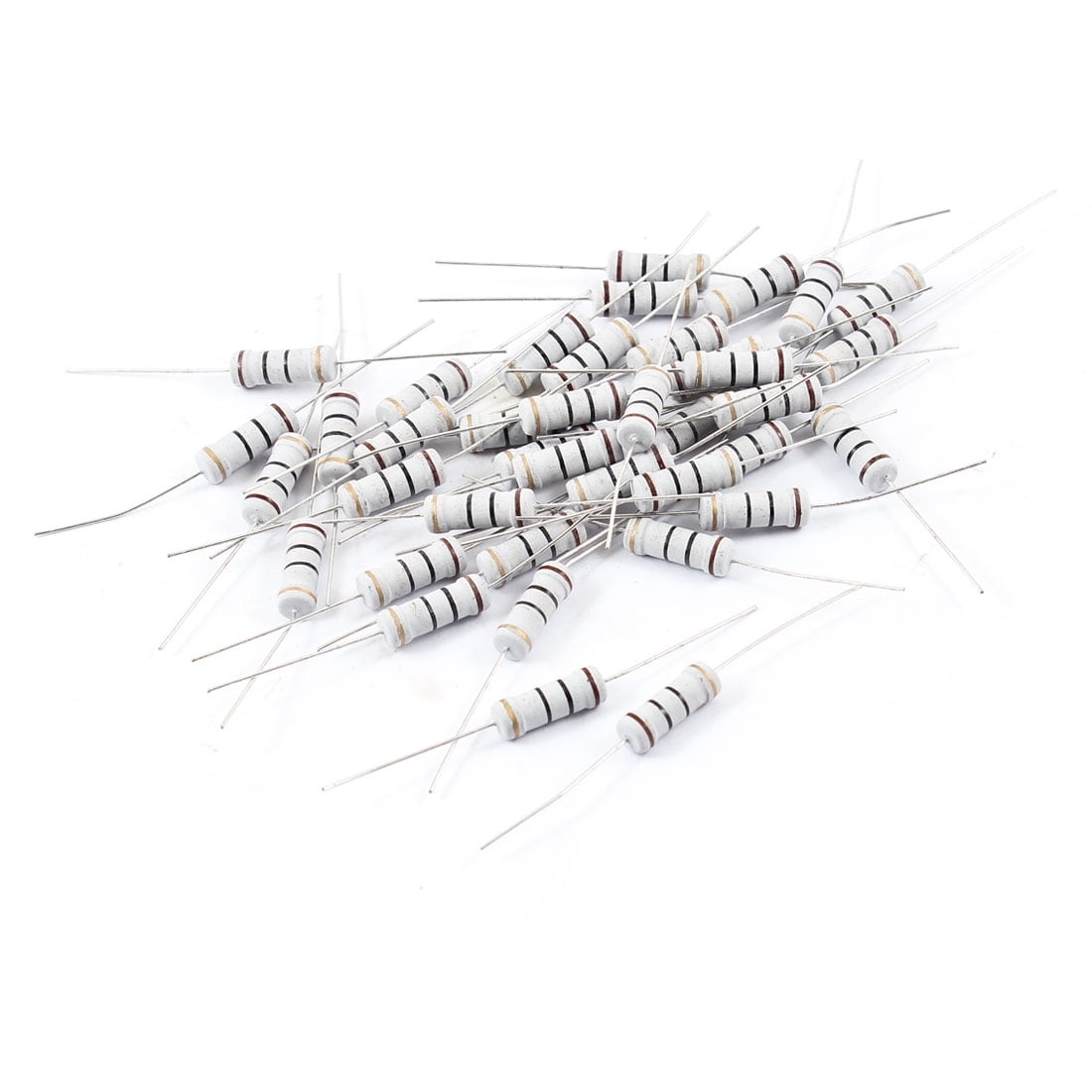 Unique Bargains 40 Pcs 10 Ohm 2W Two Terminals Resistance Fixed Carbon ...