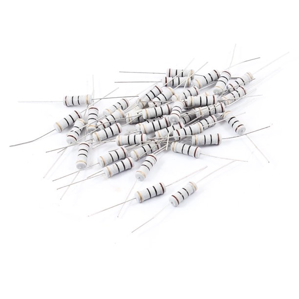 Unique Bargains 40 Pcs 10 Ohm 2W Two Terminals Resistance Fixed Carbon ...