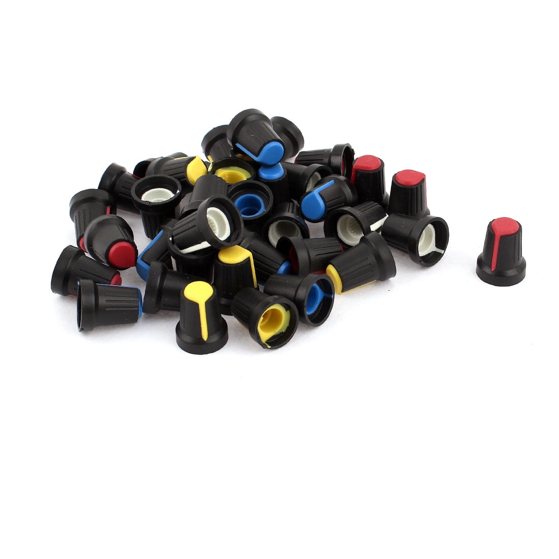 Unique Bargains 40 Pieces Yellow Red Blue White Potentiometer Rotary ...