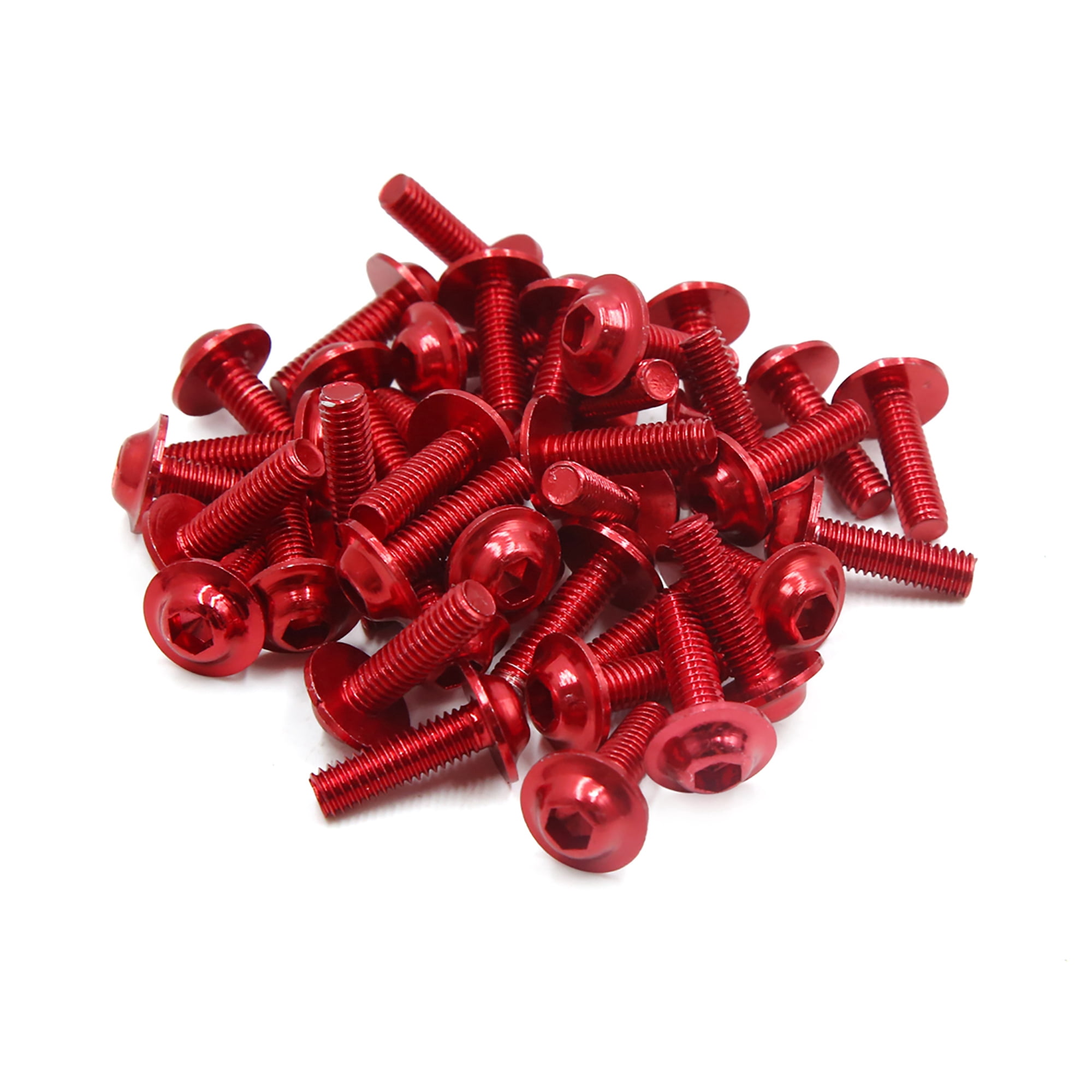 Unique Bargains 40pcs Car Motorcycle Hex Socket Head Bolts Screws M6 x ...