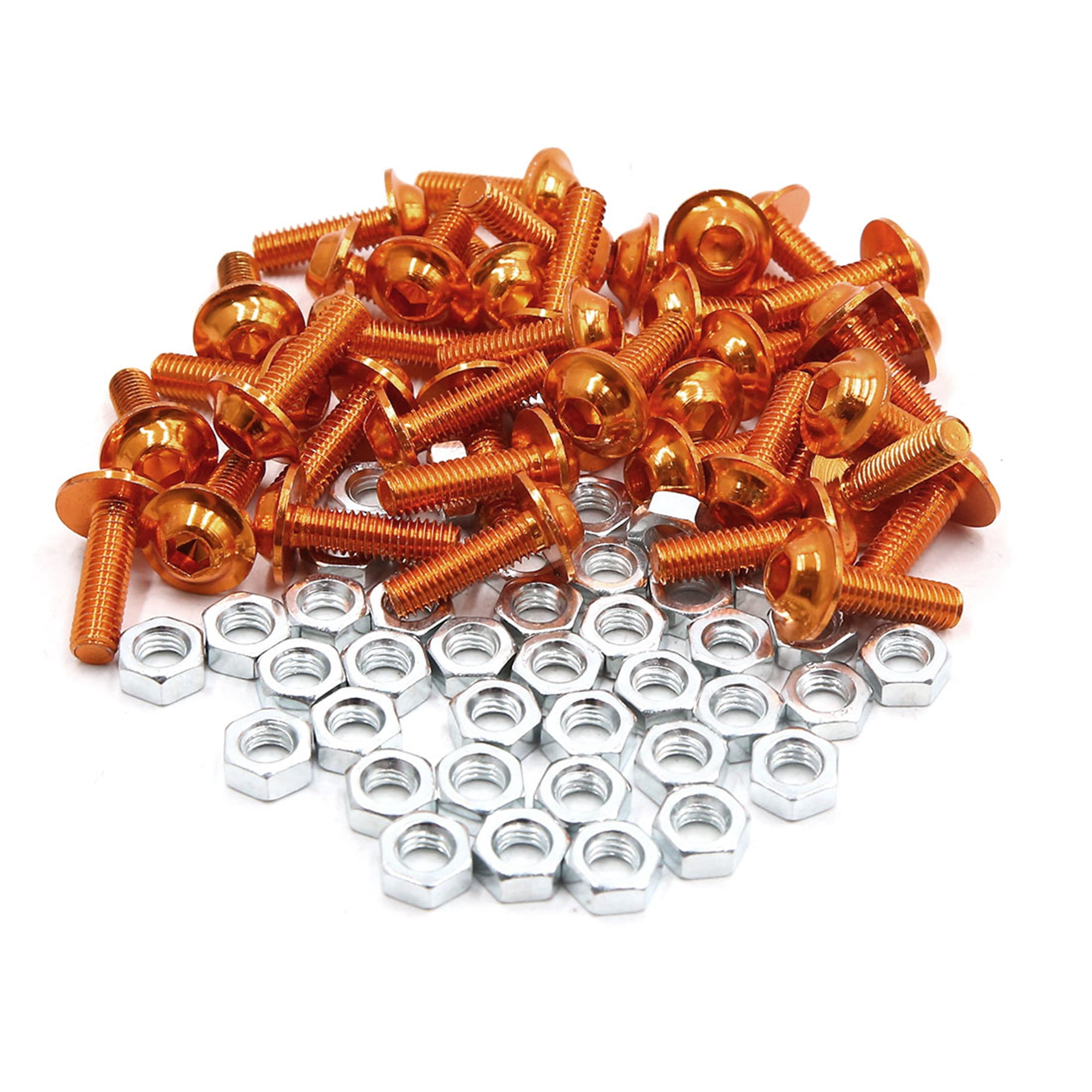 Unique Bargains 40pcs M6 Orange Aluminum Alloy Hex Socket Head ...