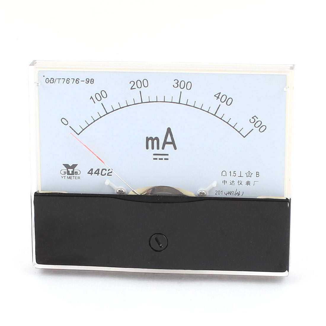 Unique Bargains 44C2 DC 0-500mA Dial Analog Panel Mount Ammeter Ampere ...