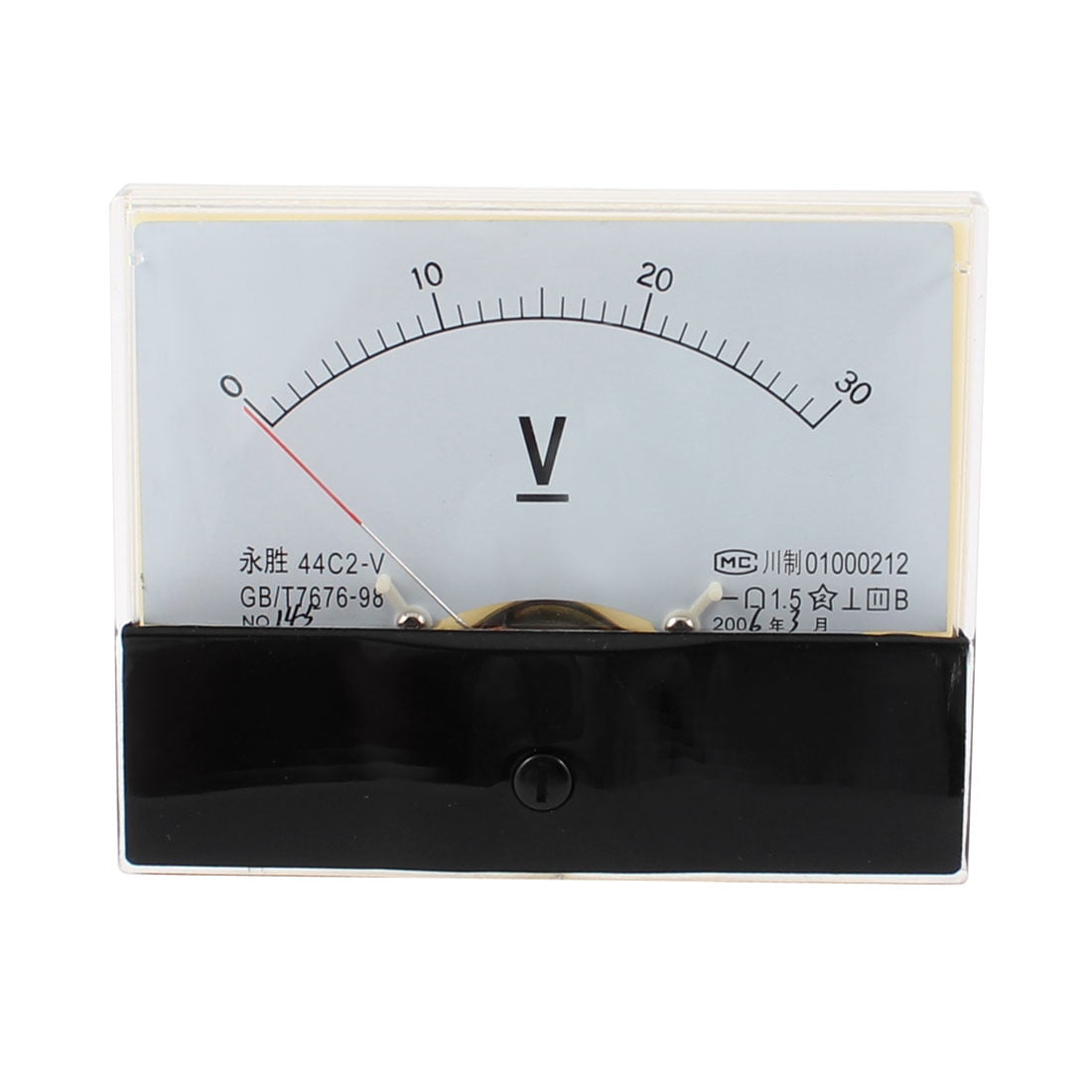 Unique Bargains 44C2-V DC 0-30V Rectangle Analog Volt Panel Meter Gauge ...