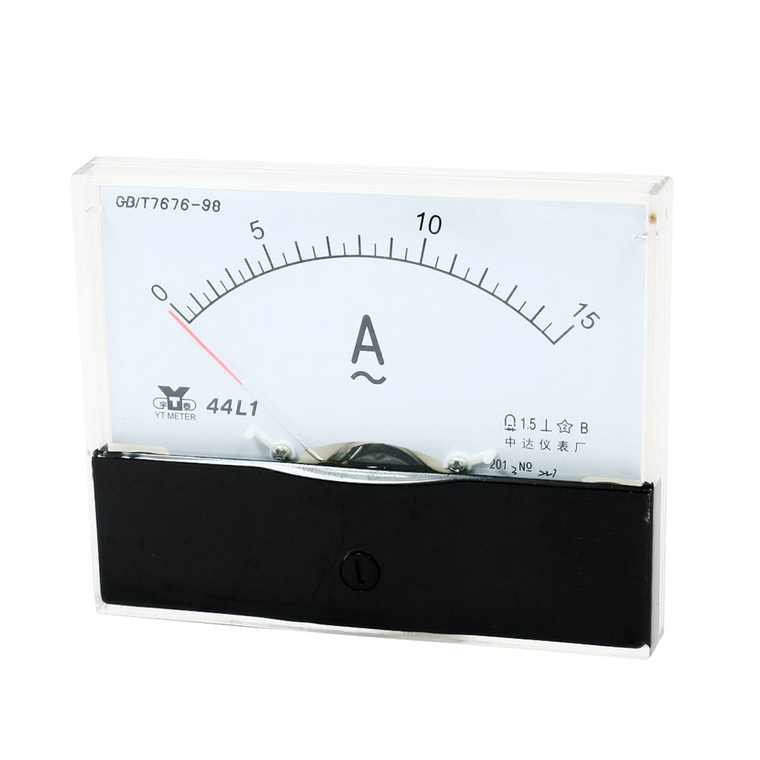 Unique Bargains 44L1 0 -15A 10cm x 8cm Clear Face Analog Ampere Meter ...