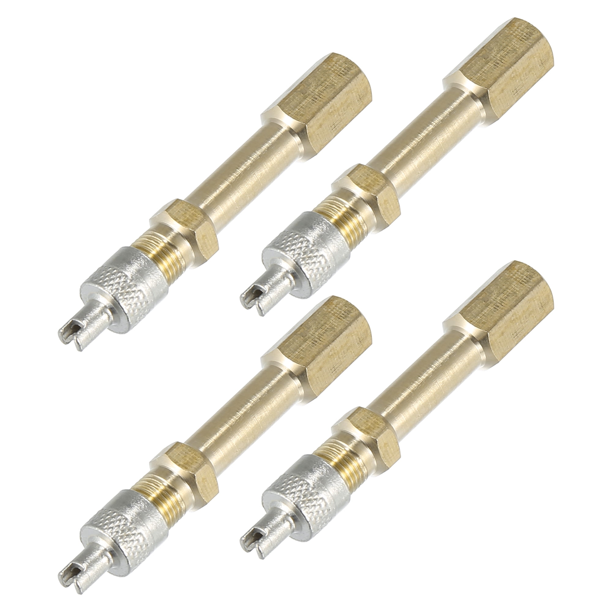 Unique Bargains 4pcs Brass Auto Tire Valve Extension Adaptor Air Tyre ...