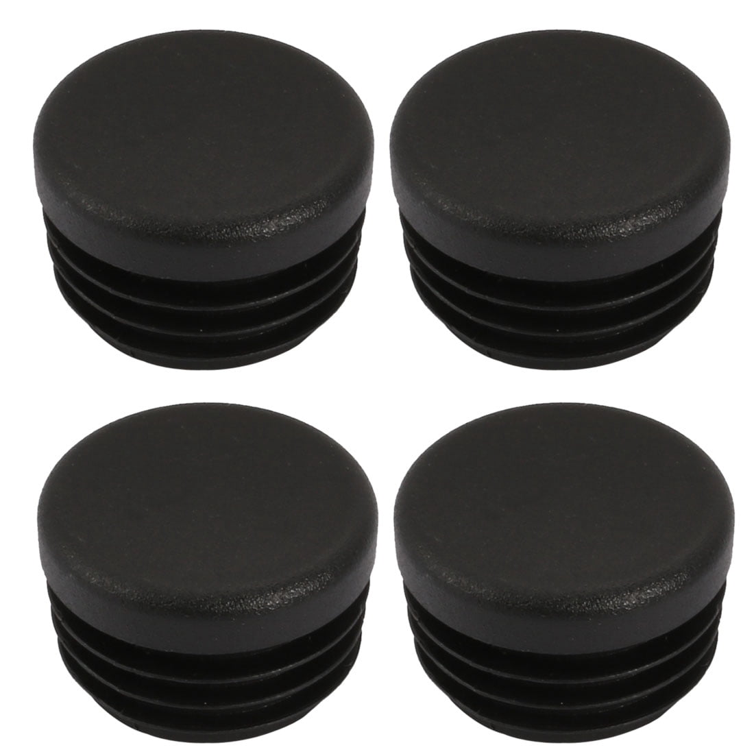 Unique Bargains 4Pcs Chair Table Leg Plastic Cap Round Tube Insert Fit ...