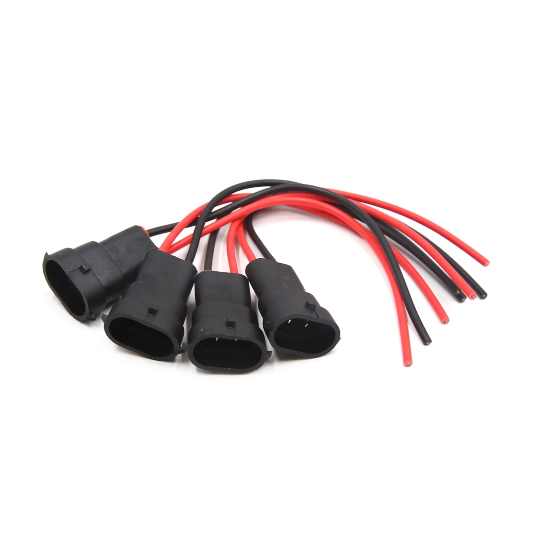 Unique Bargains 4Pcs H11 Fog Light Bulb Extension Wire Harness Female ...