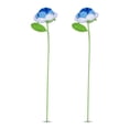 Unique Bargains 4Pcs Handmade Crochet Long Stem Realistic Fake Roses ...