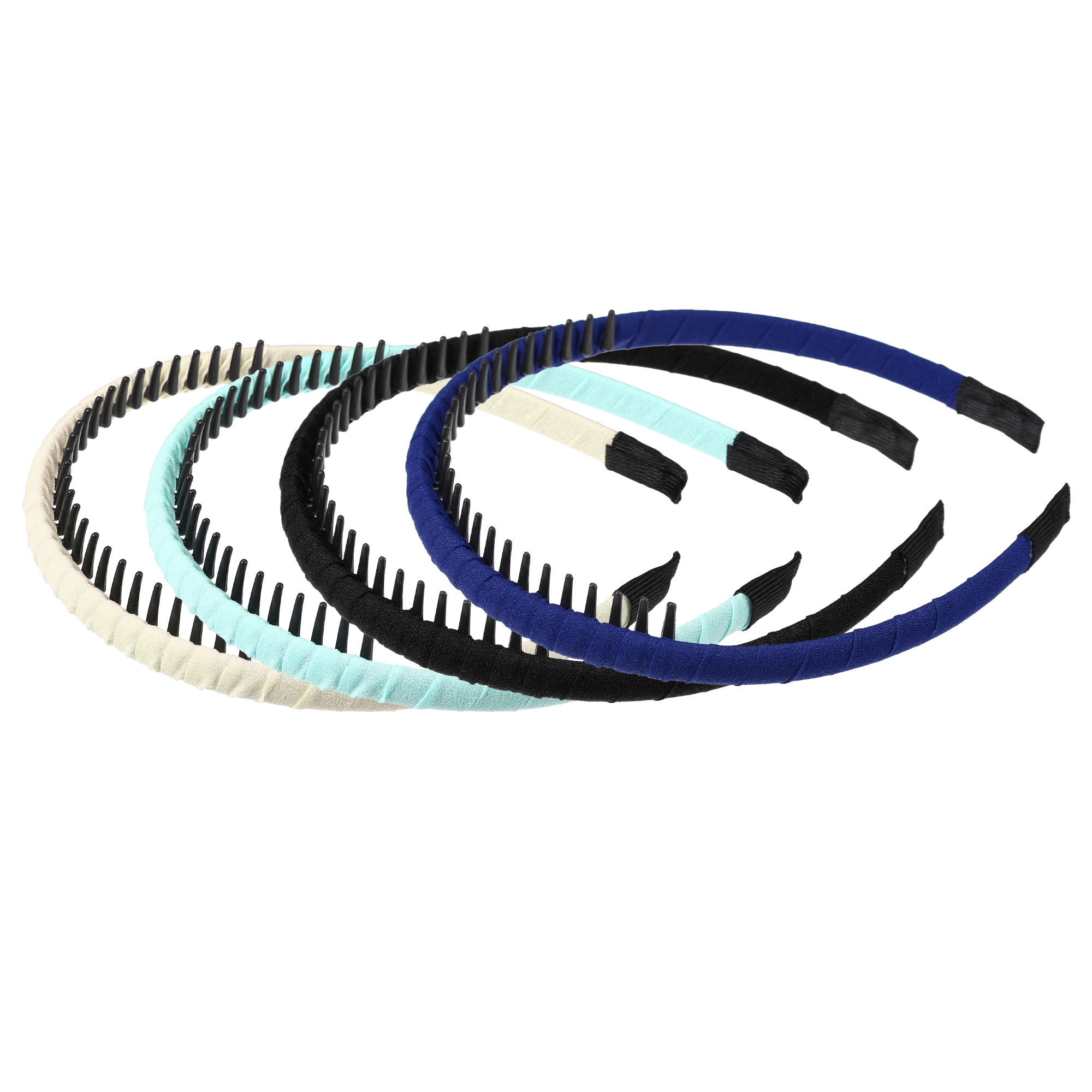 Unique Bargains 4Pcs Teeth Comb Headbands for Women Non-slip Head Bands ...