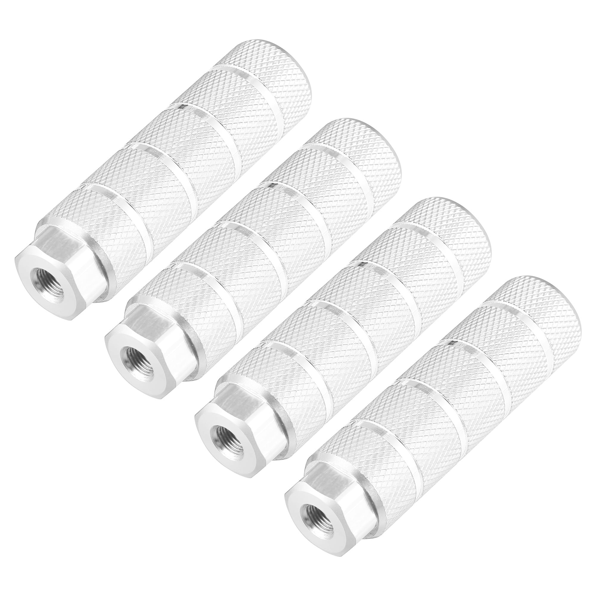 Unique Bargains 4pcs Aluminum Alloy Rear Foot Pegs Universal Silver ...