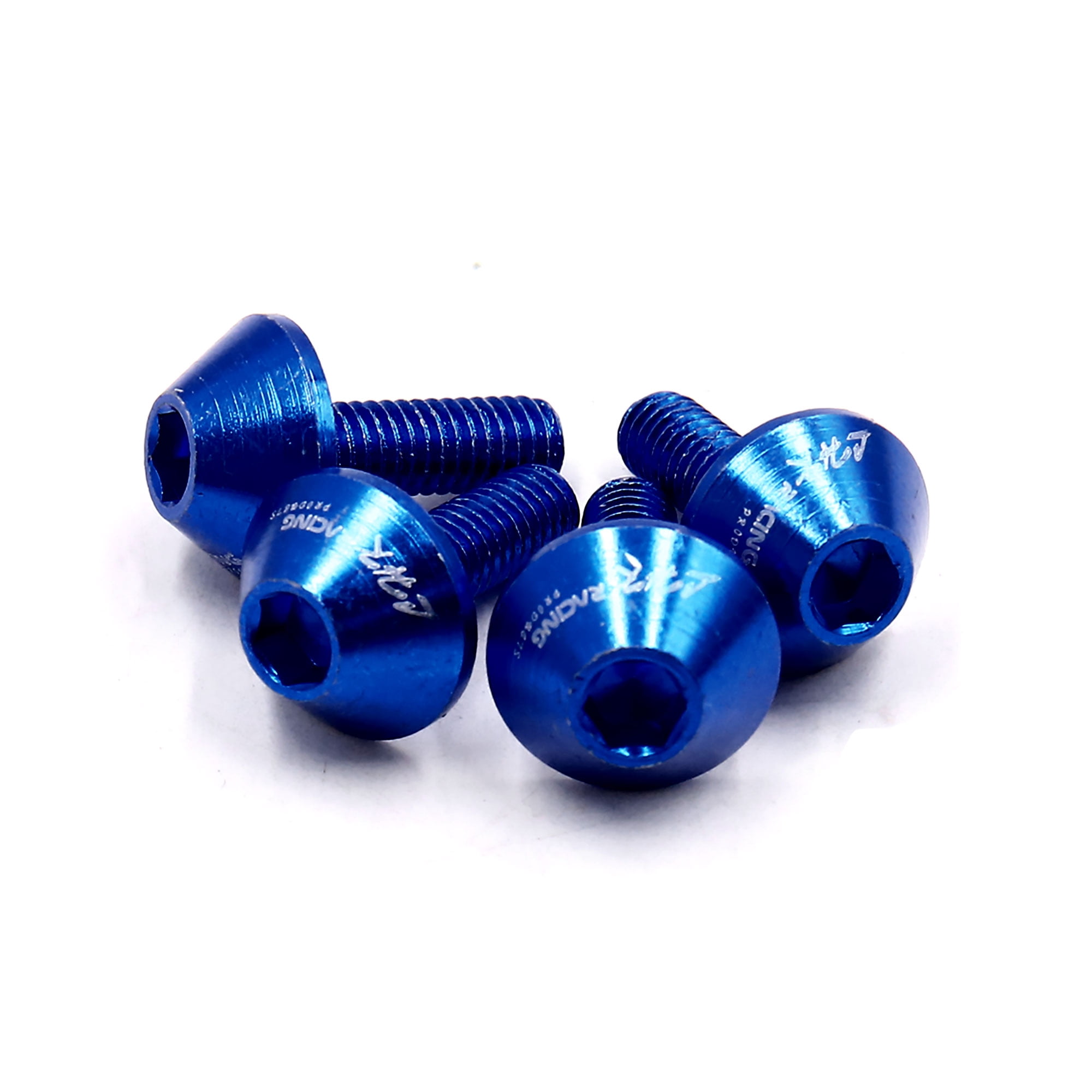 Unique Bargains 4pcs Blue Aluminum Alloy Motorcycle Hex Socket Head ...