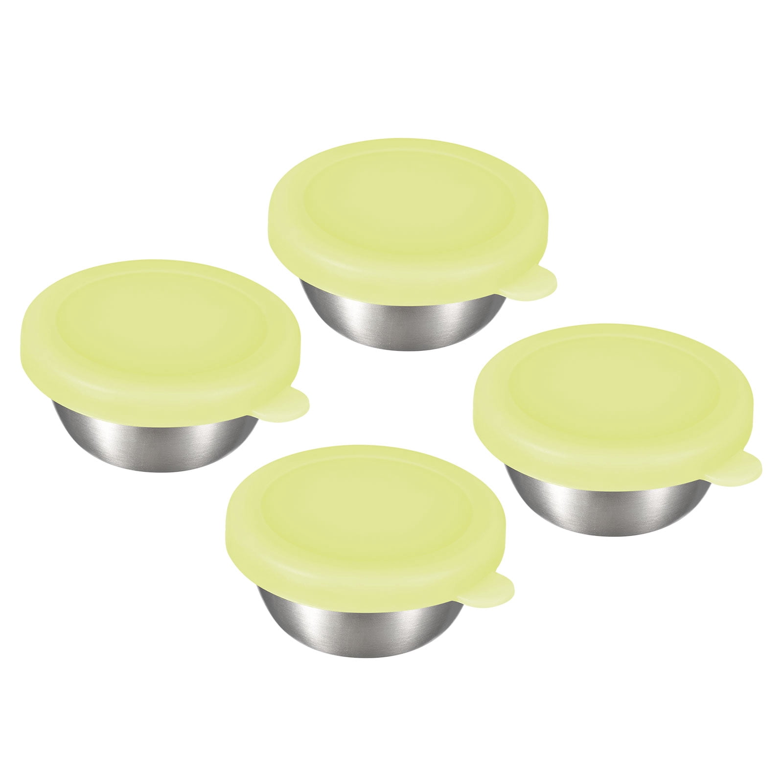 Unique Bargains 4pcs Condiment Containers with Lids, 1.7oz Stainless ...