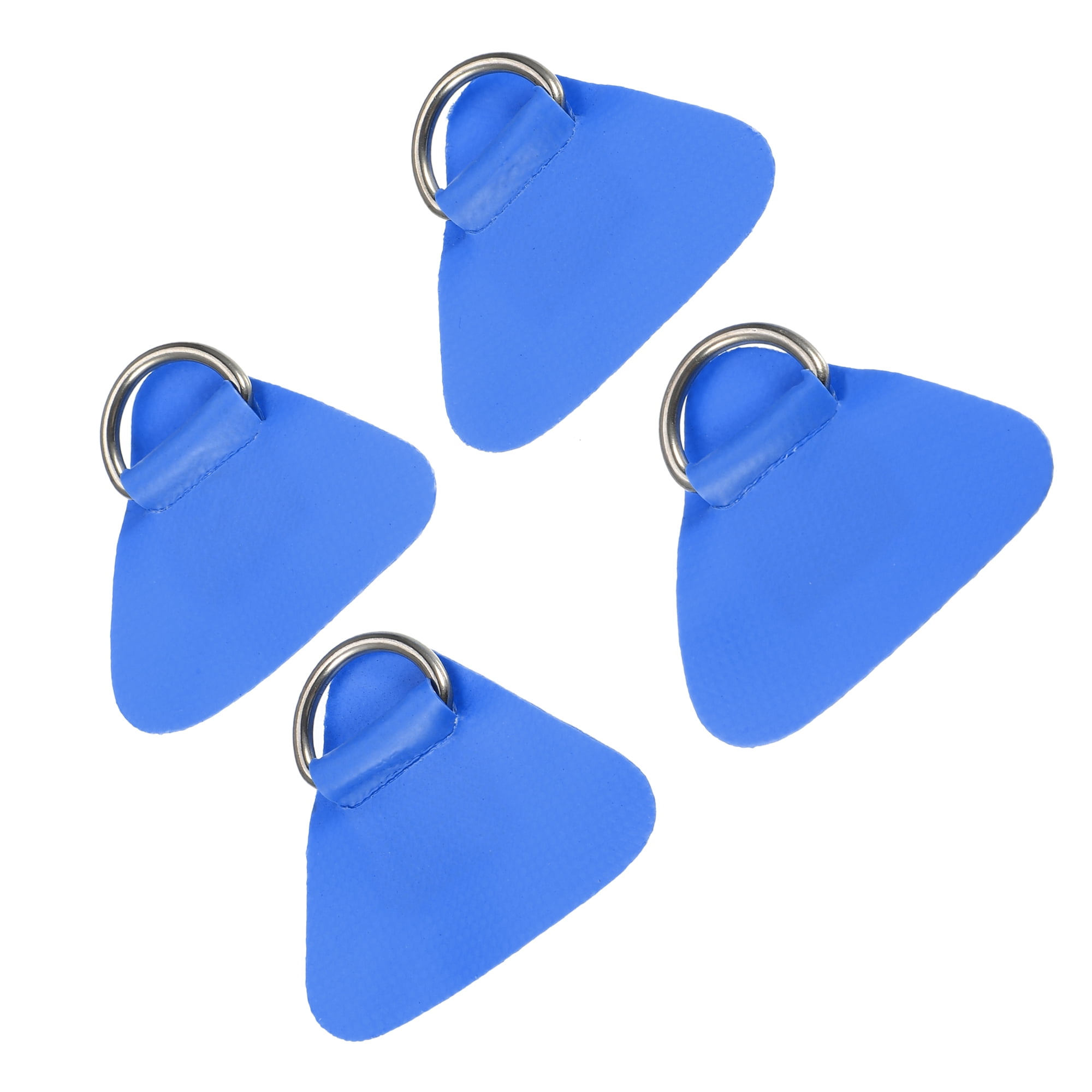 Unique Bargains 4pcs D Ring Patch PVC Stainless Steel Triangle Shape ...