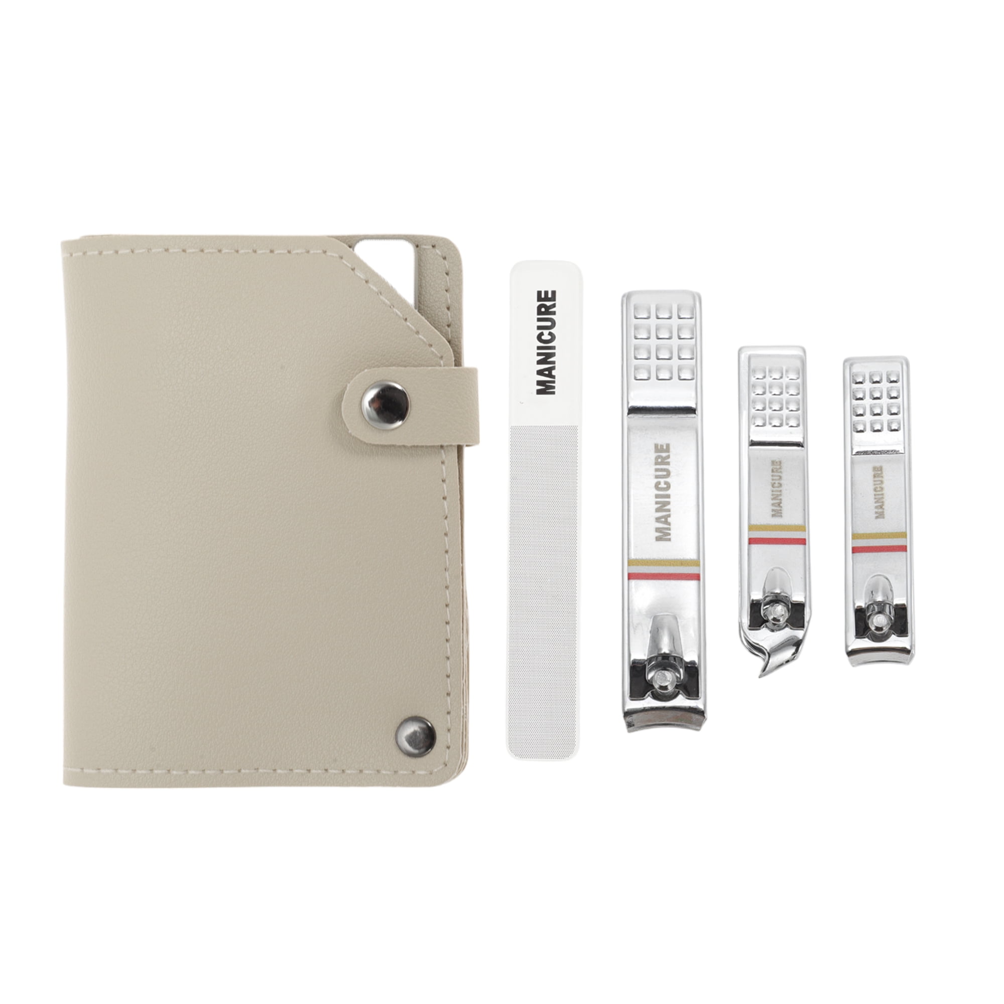 Unique Bargains 4pcs Foldable Nail Clippers Set 3.15" Length Silver ...