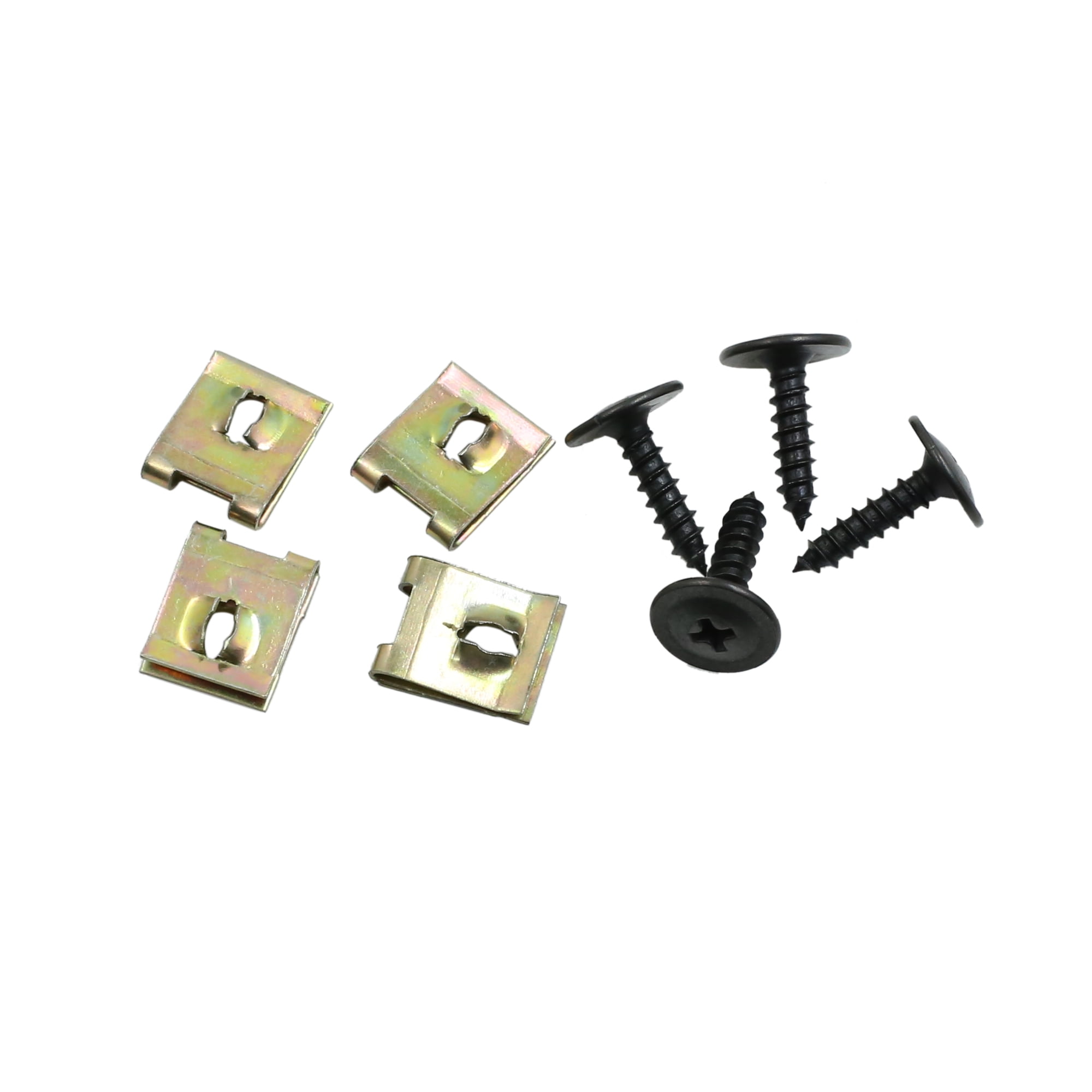 Unique Bargains 4pcs Metal U-type Clip with Screw Car Fender Door Trim ...