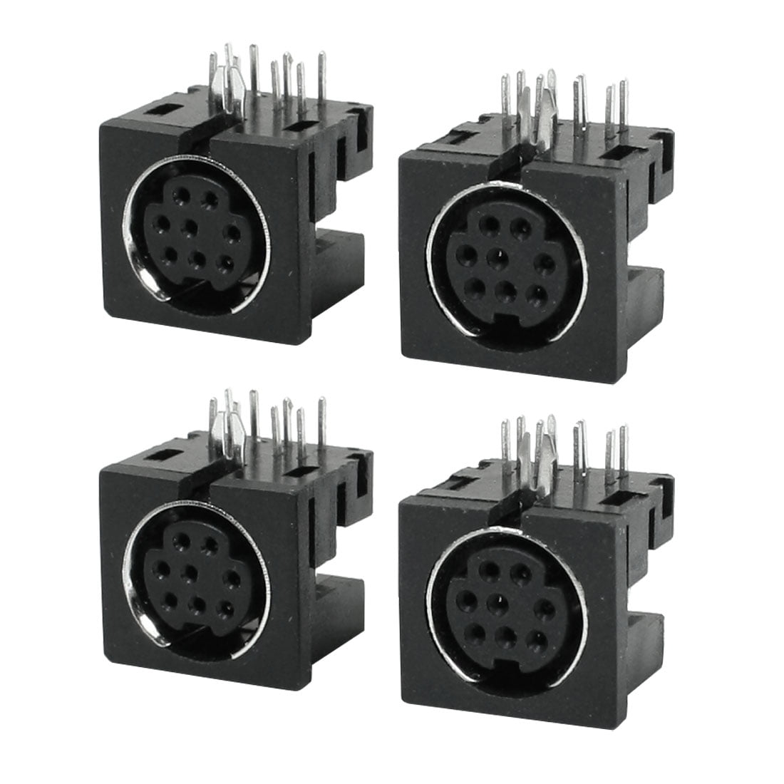 Unique Bargains 4pcs PCB Mounting Female DIN 8 Pin S-video Sockets ...