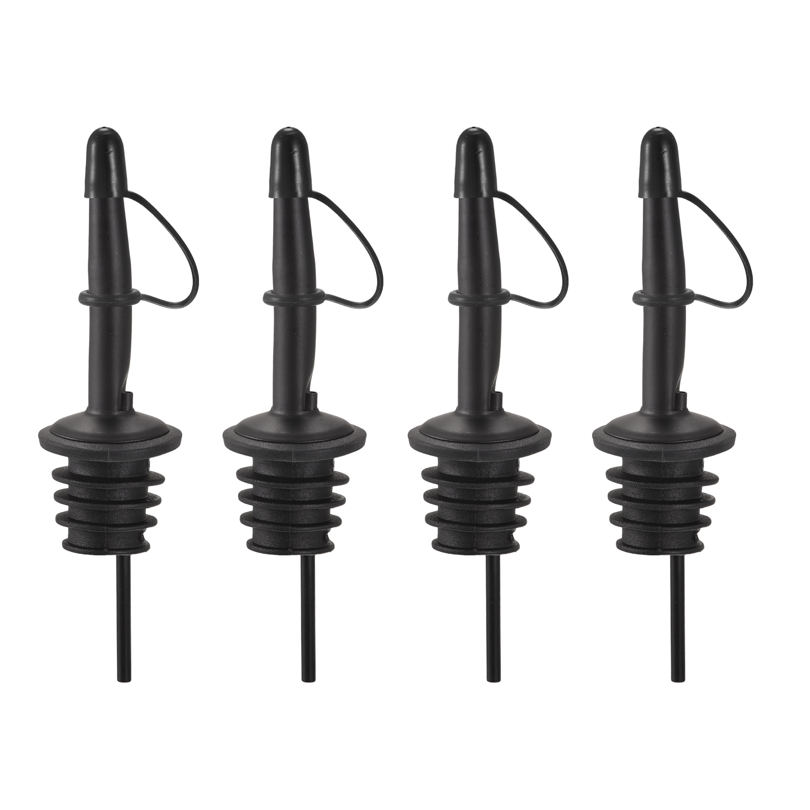 Unique Bargains 4pcs Stainless Steel Liquor Pourers, Liquor Bottle ...