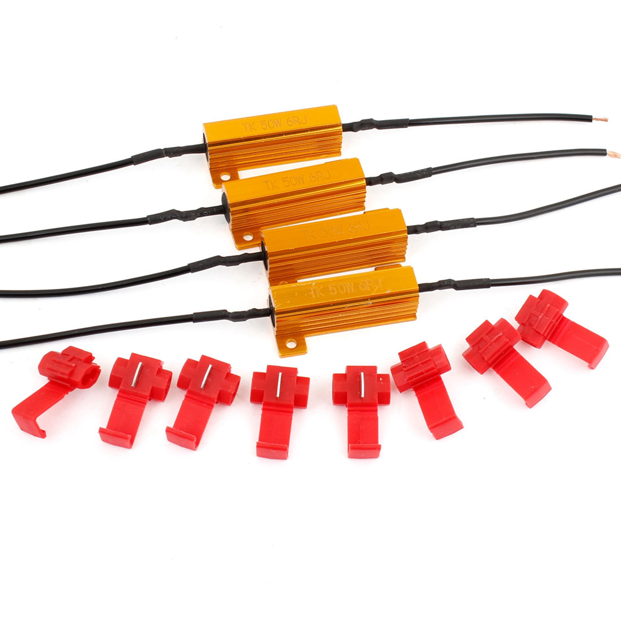 Unique Bargains 4x 50W 6 ohm Load Resistor Fix Fast Flash Turn Signal ...