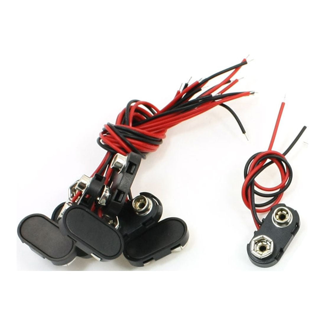 Unique Bargains 5.91'' Long Cable T Type Wired 9V Batteries Clip ...