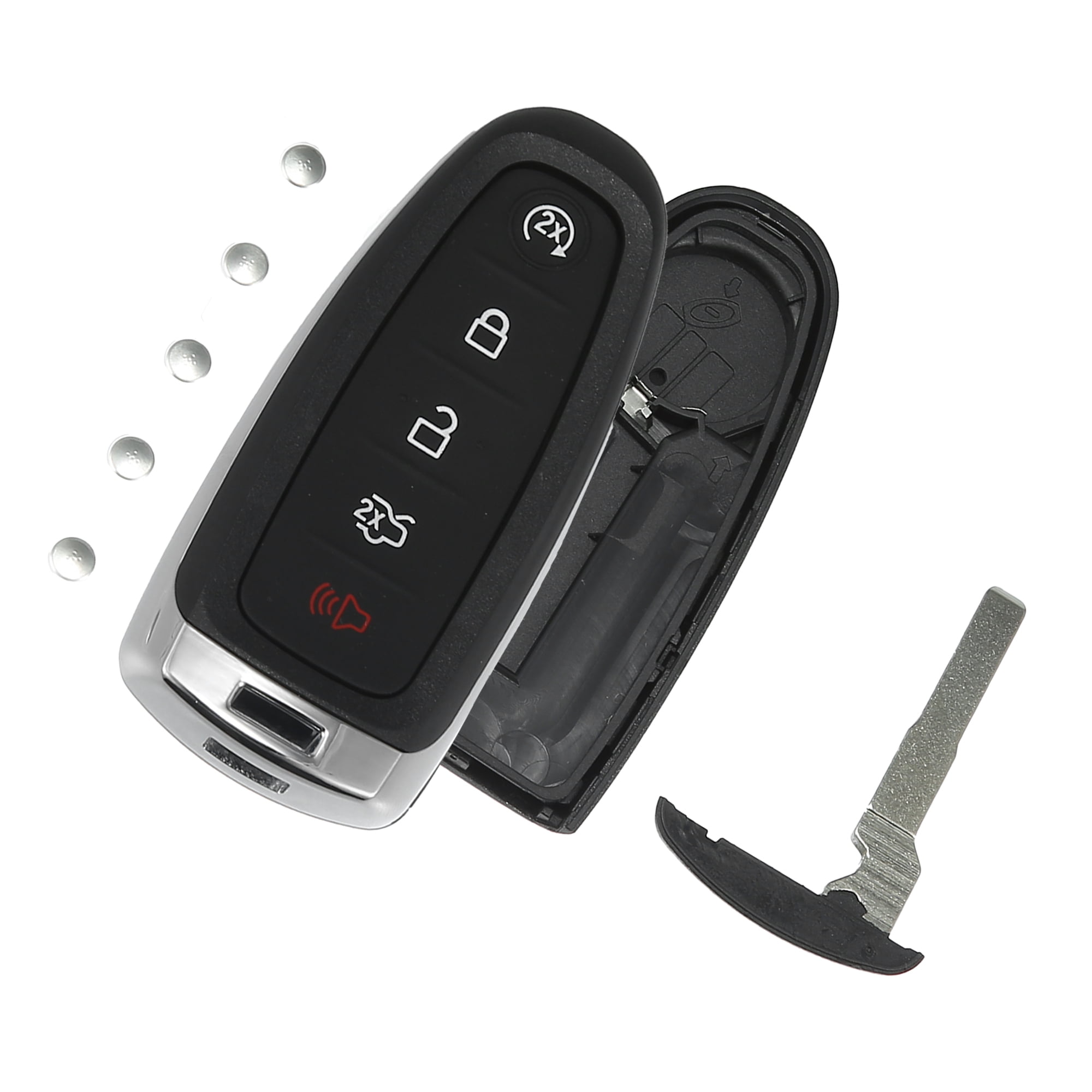 Unique Bargains 5 Button Smart Key Fob Case Keyless Entry Remote Key ...