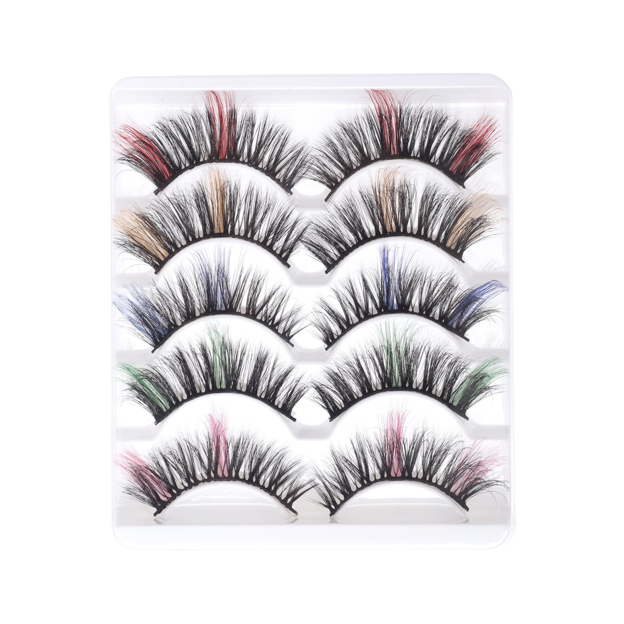 Unique Bargains 5 Pair 3D Mixed Color False Eyelashes for Makeup ...