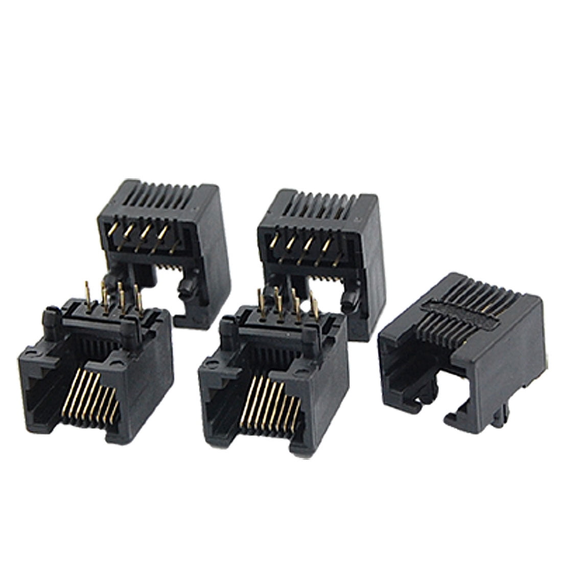 Unique Bargains 5 Pcs 8P8C 8 Pin RJ45 PCB Modular Jack Connectors for ...