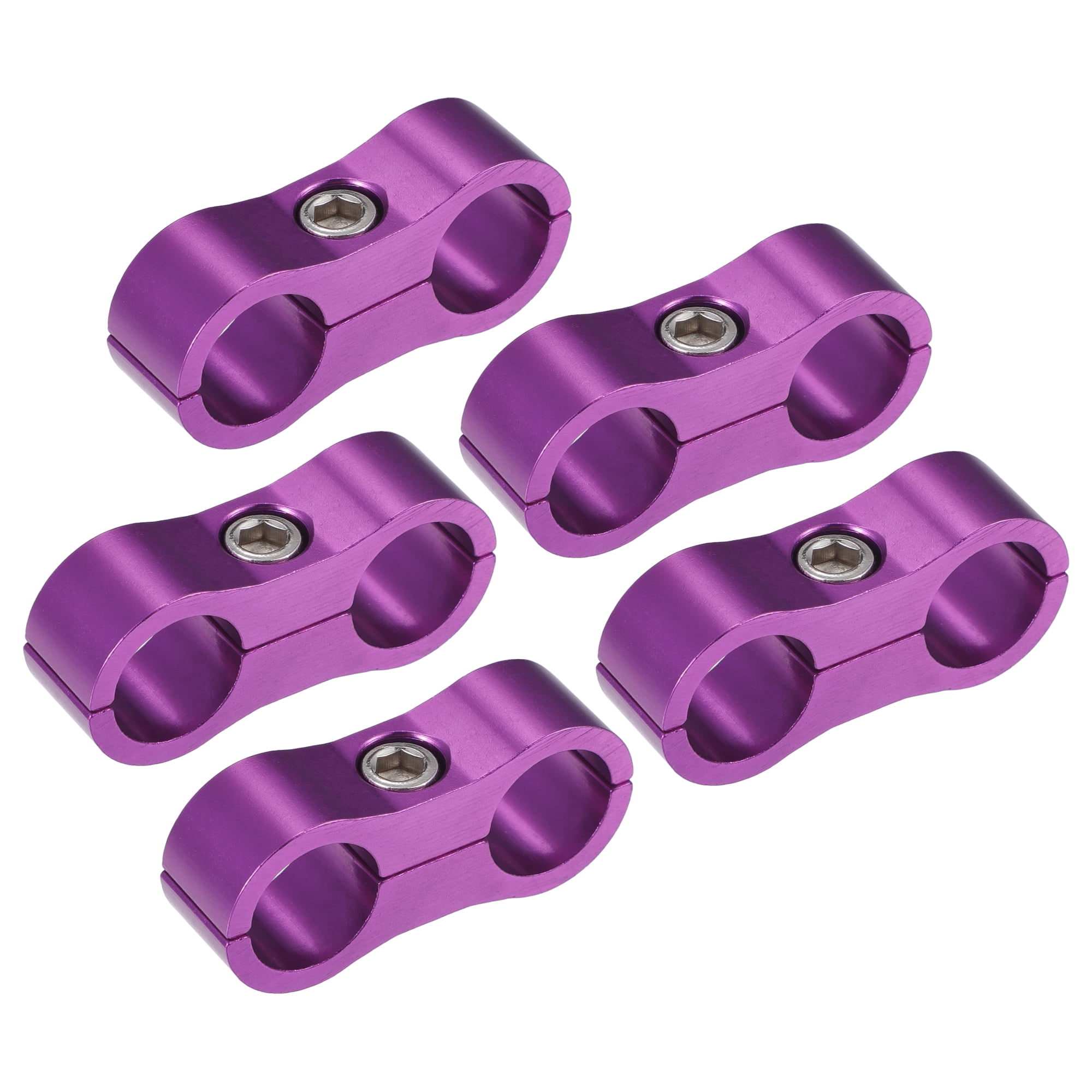 Unique Bargains 5 Pcs AN6 Hose Separator Clamps Fuel Line Connector for ...