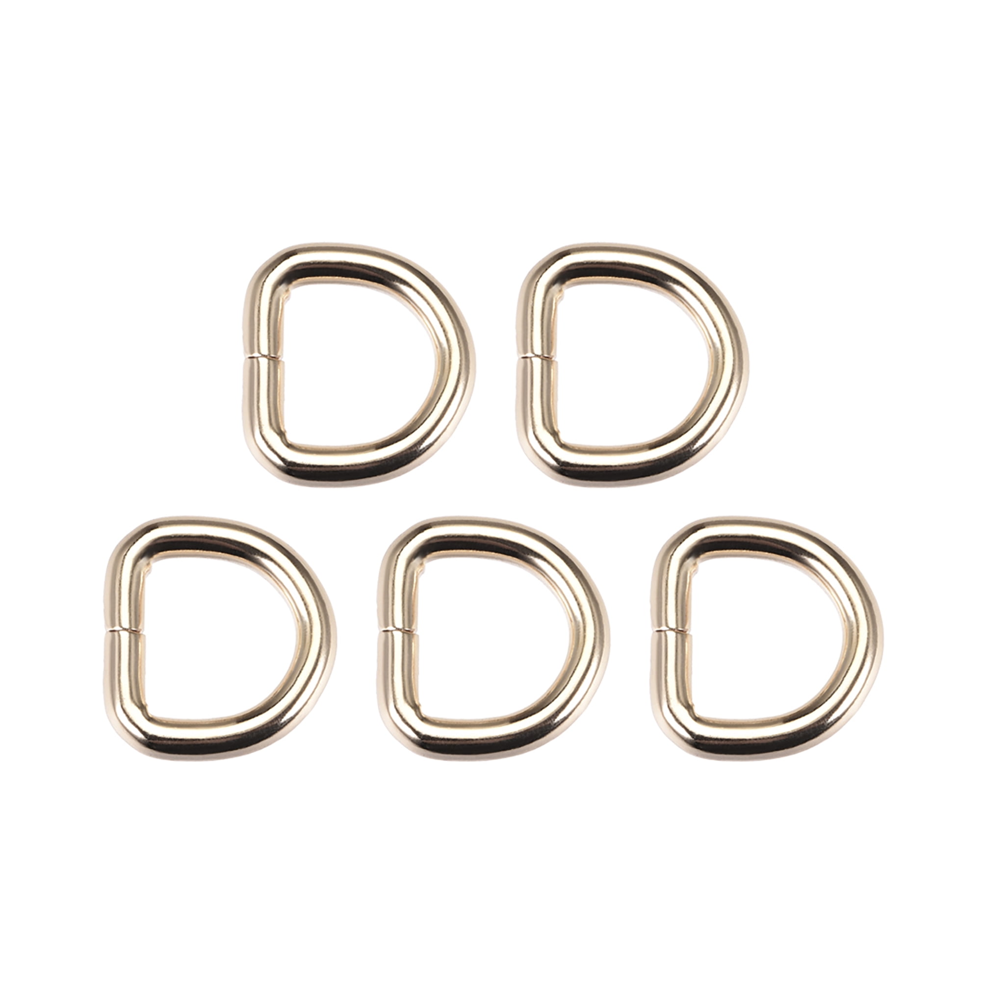 Unique Bargains 5 Pcs D Ring Buckle 0.63 Inch Metal Semi-Circular D ...