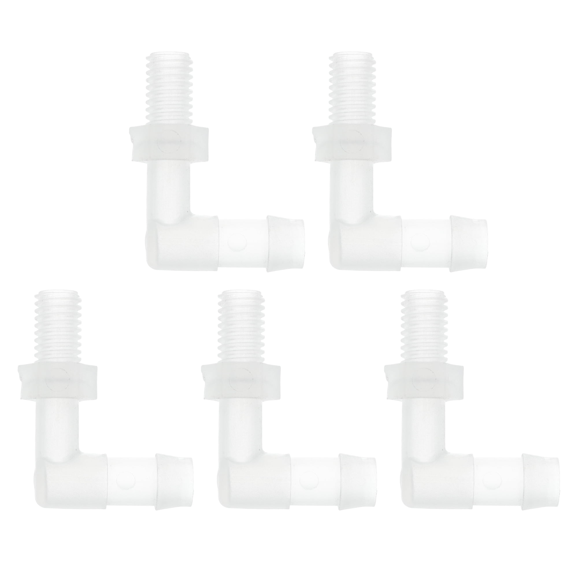 Unique Bargains 5 Pcs Plastic Hose Barb Fitting 90° Elbow 5/16" Hose ...