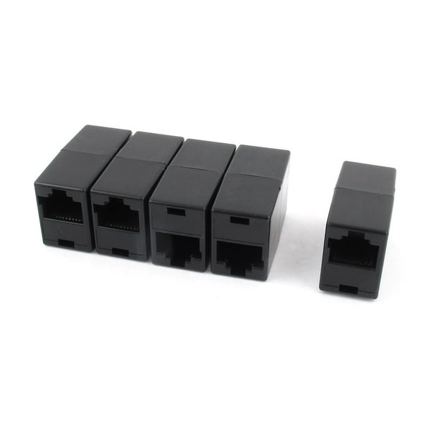Unique Bargains 5 Pcs RJ45 CAT5 Network Cable Connector Extender Plug ...