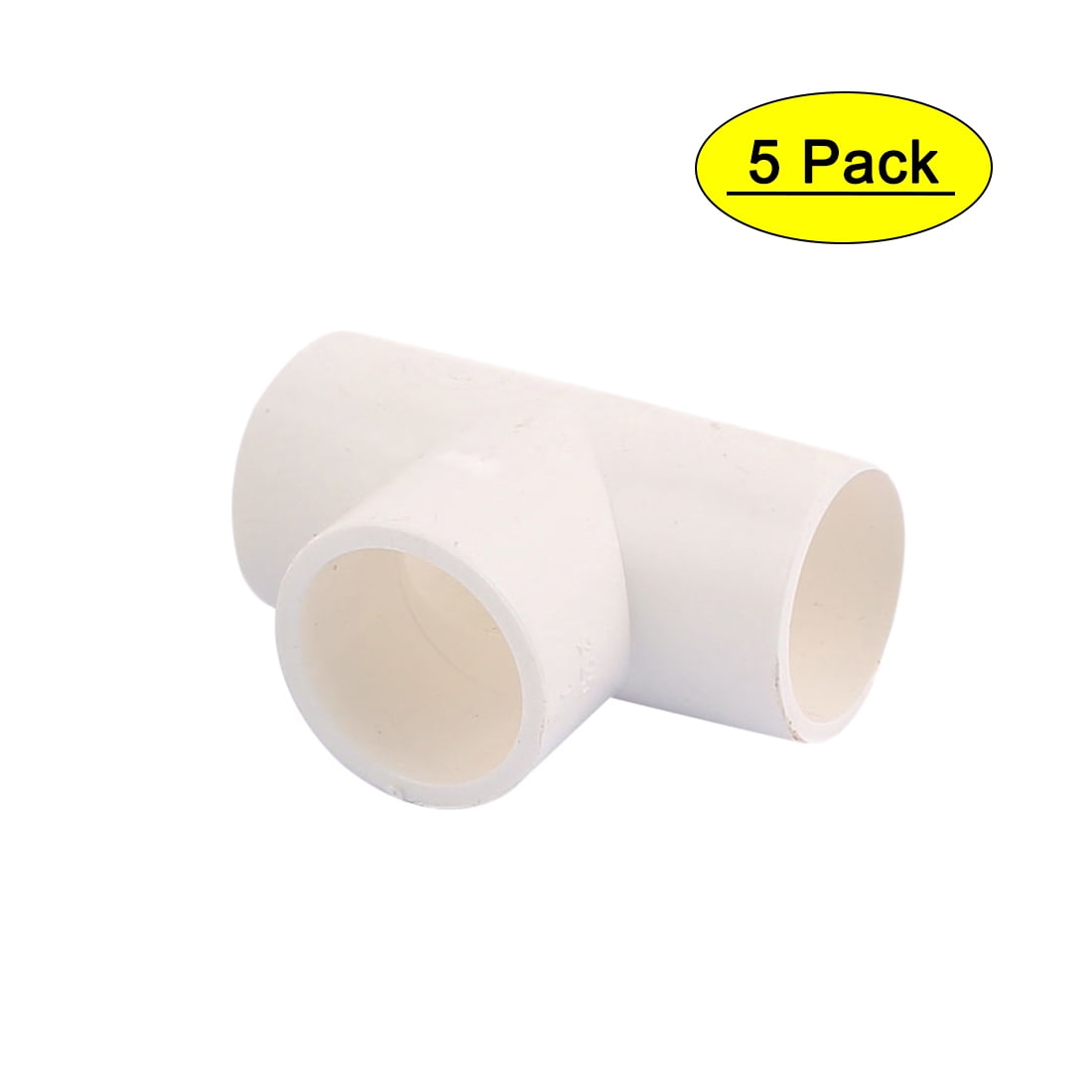 Unique Bargains 5 Pcs T Shape 3 Way Water Fuel Hard Pipe PVC-U ...