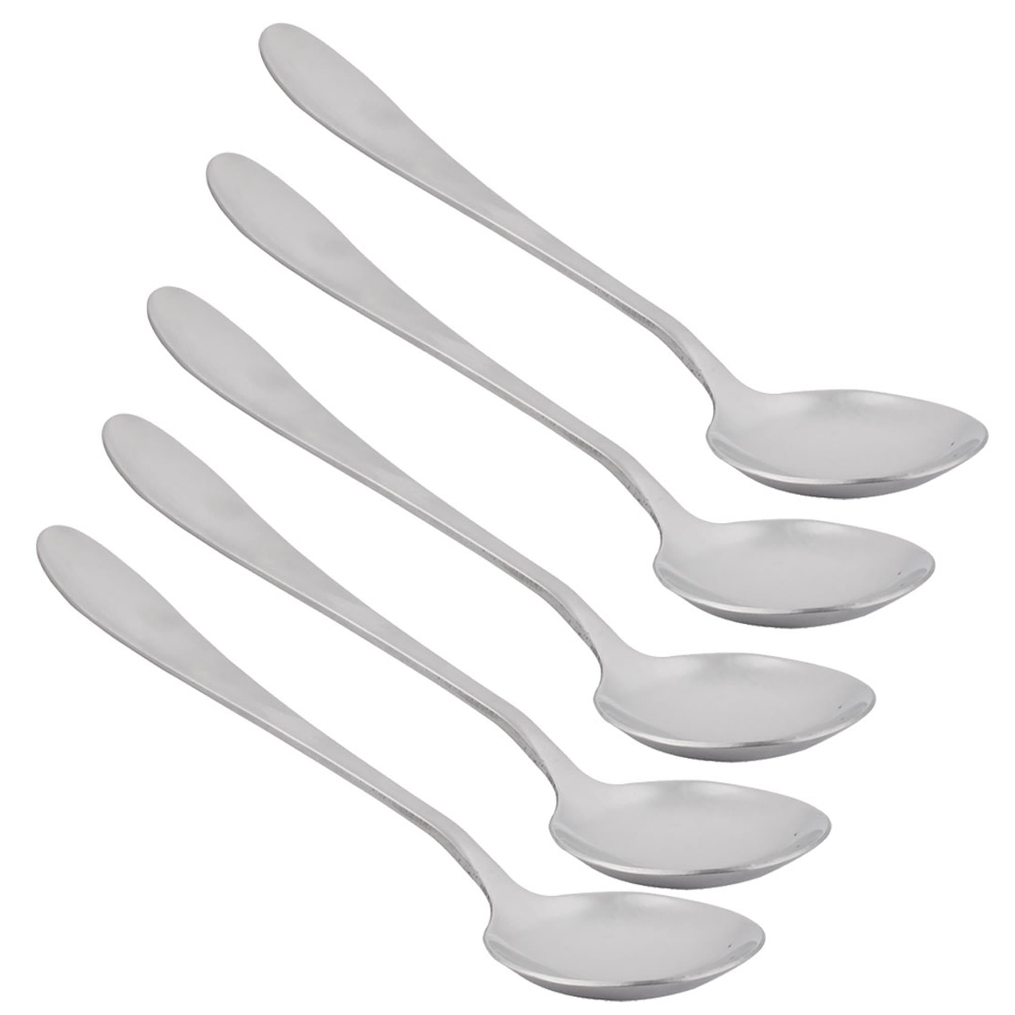 Bargains 5-Piece Stainless Steel Tea Soup Dinner Spoons Scoops ...