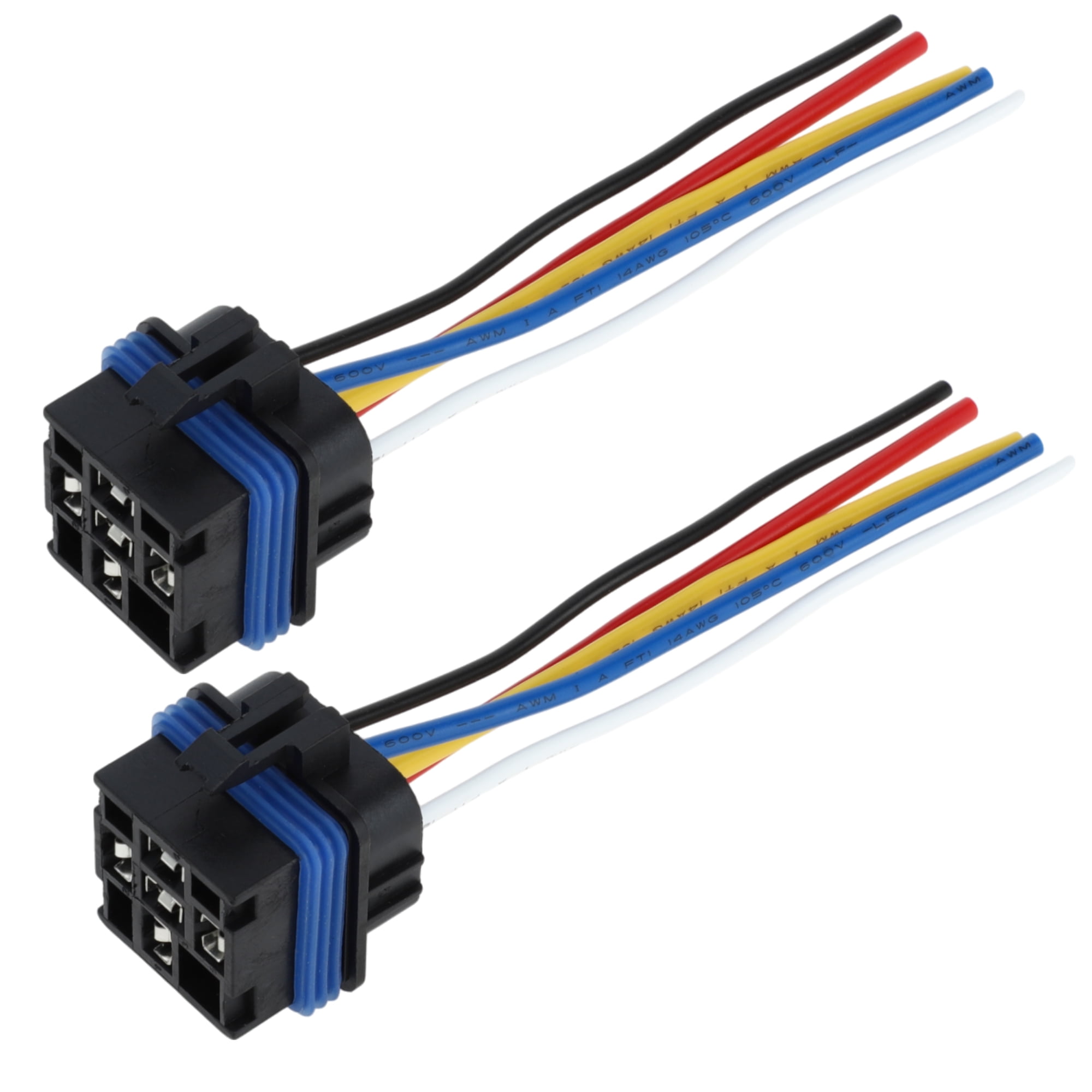 Unique Bargains 5 Pins 12V/24V 80A Auto Relay with Harness Sockets ...