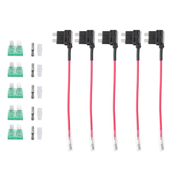 Unique Bargains 5 Set Universal Car Fuse Tap and Circuit Adapters 12V ...