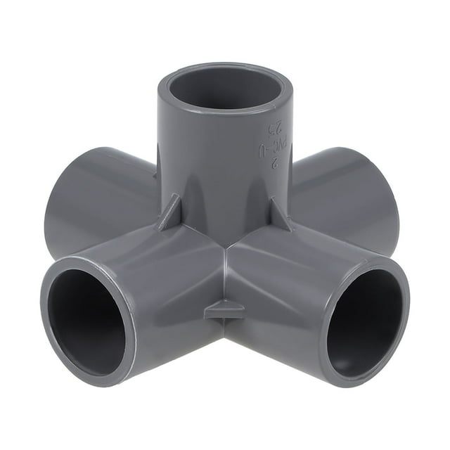 Unique Bargains 5-Way Elbow PVC Pipe Fitting,Furniture Grade,3/4-inch Size Tee Corner Fittings ...