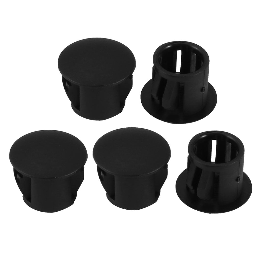 Unique Bargains 5 pcs 10mm Dia Black Plastic Tubing Plug Door and ...