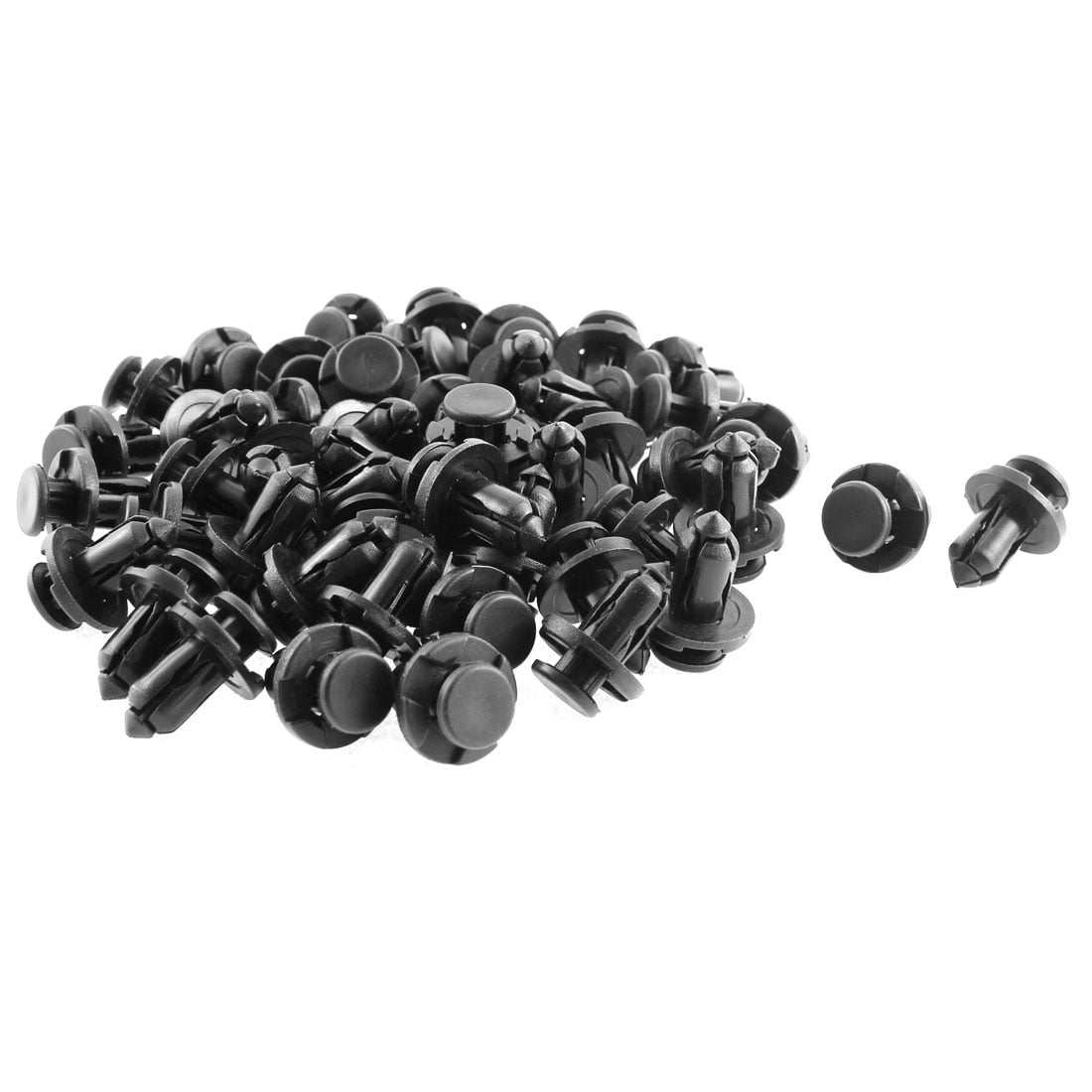 Unique Bargains 50 Pcs 21mm x 11mm Black Plastic Push-Type Rivets ...