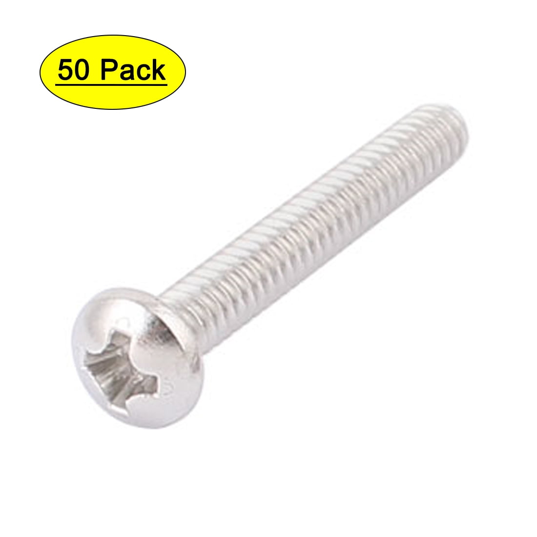 Unique Bargains 50Pcs #6-32 x 1" Stainless Steel Head Machine Screws ...