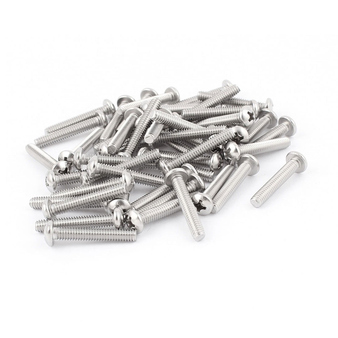 Unique Bargains 50Pcs #6-32 x 5/8" Stainless Steel Head Machine Screws ...