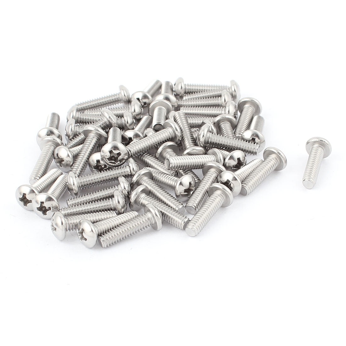 Unique Bargains 50Pcs #8-32 x 5/8" Stainless Steel Head Machine Screws ...