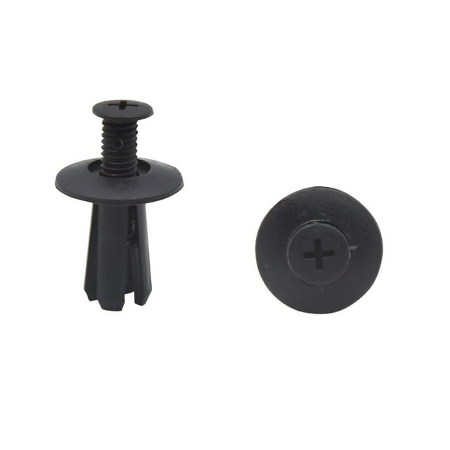 Unique Bargains 50Pcs Black Car Plastic Rivets Trunk Door Bumper Screw ...