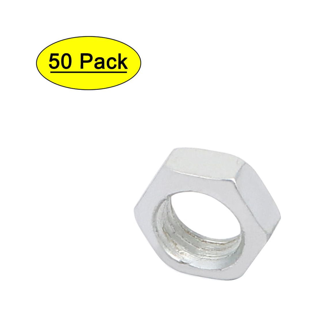 Unique Bargains 50Pcs M7 Female Thread Metal Hex Nut Screw Cap Fastener ...