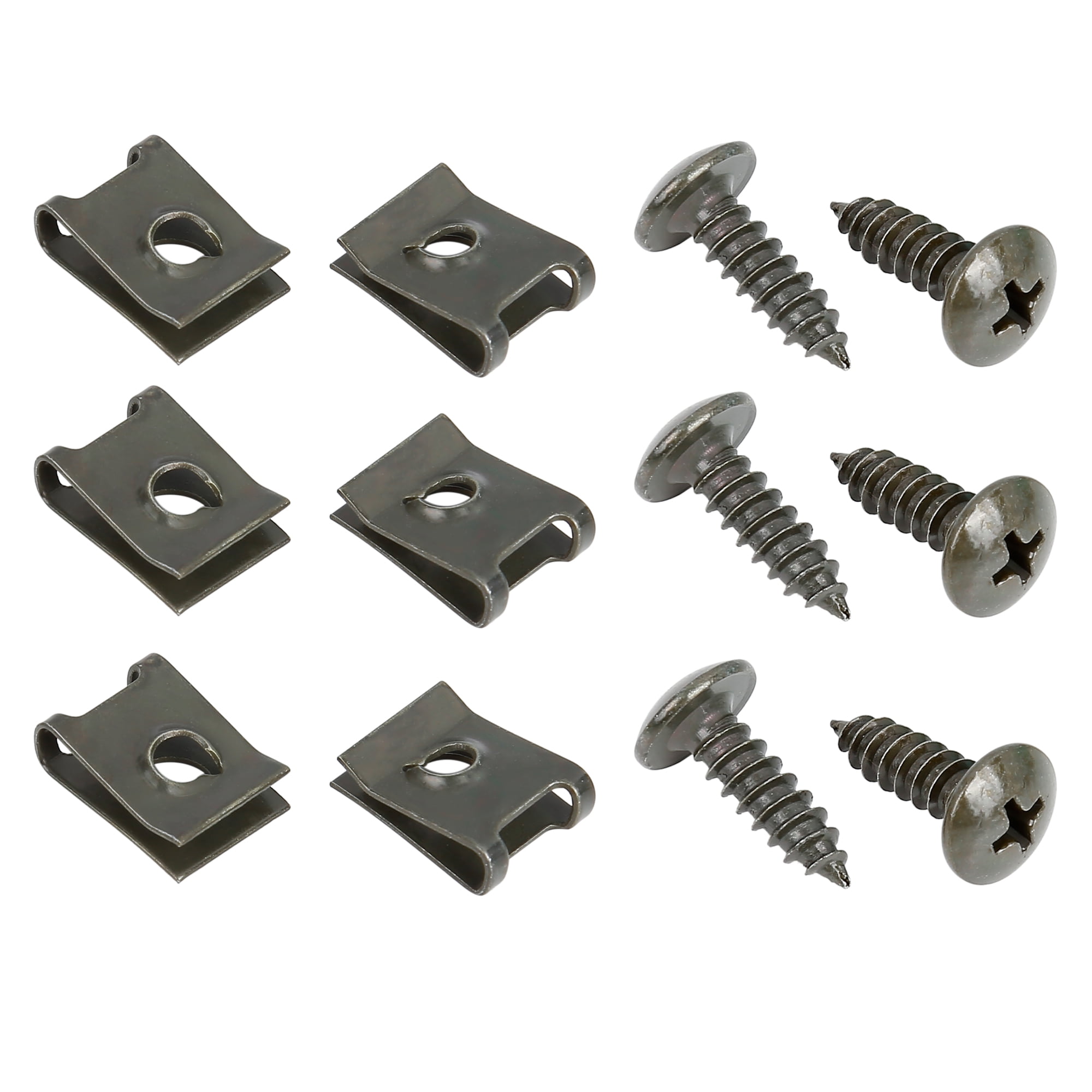 Unique Bargains 50Set 4.8x16mm Metal U Clip Screw Assortment Car Clips ...