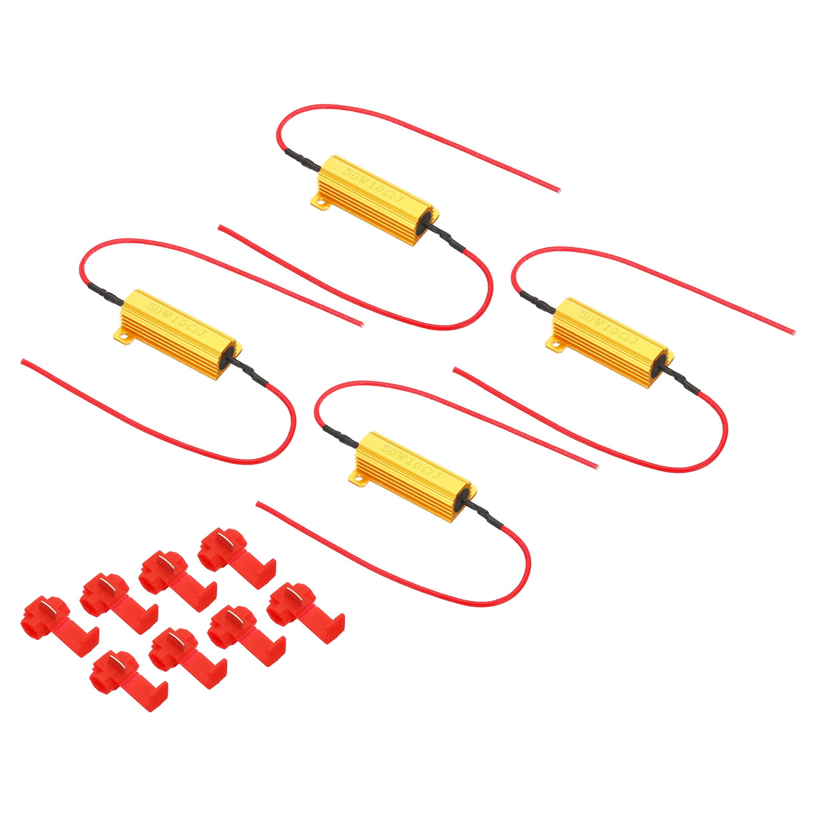 Unique Bargains 50W 10 Ohm Aluminum Shell Resistor Housing Resistor ...