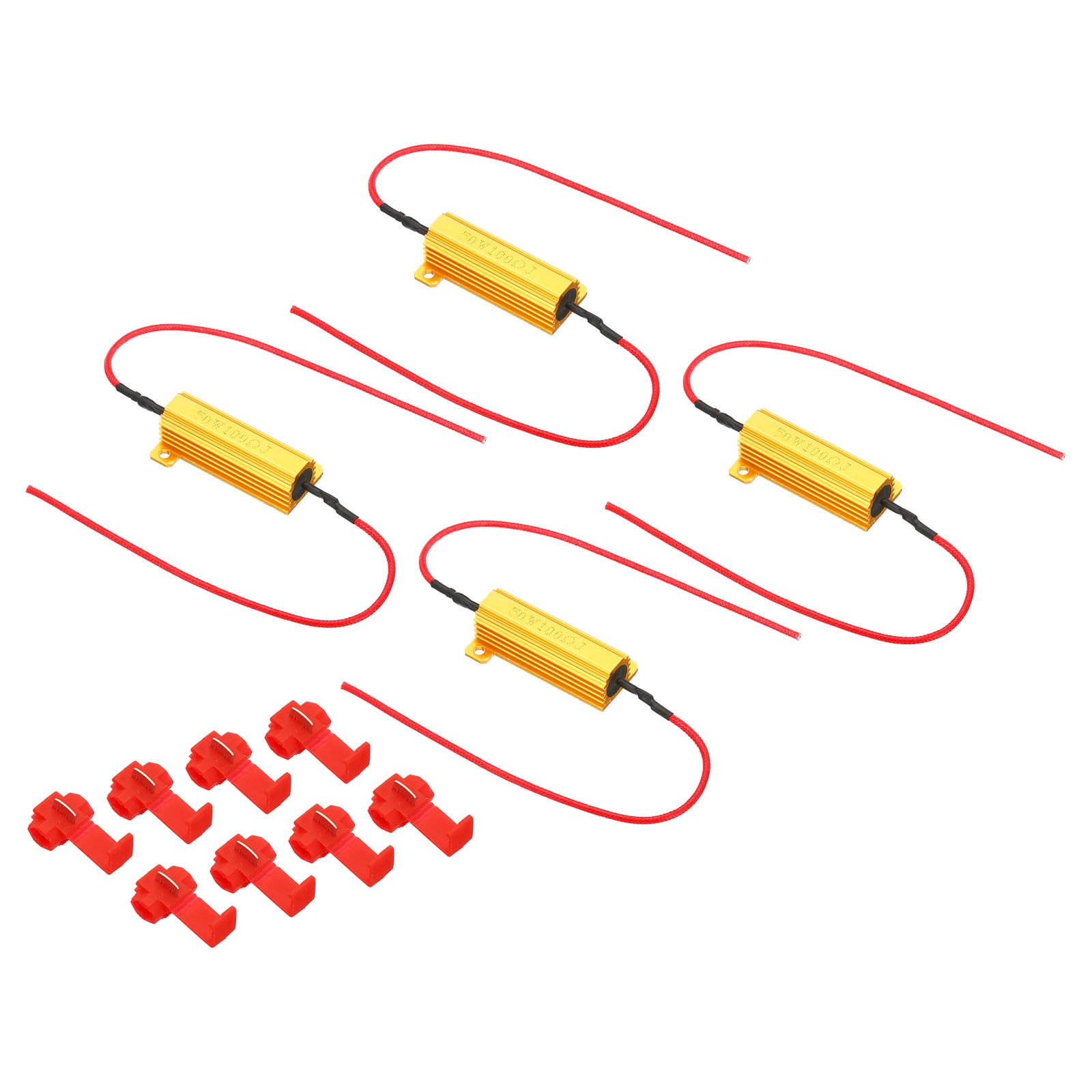 Unique Bargains 50W 100 Ohm Aluminum Shell Resistor Housing Resistor ...