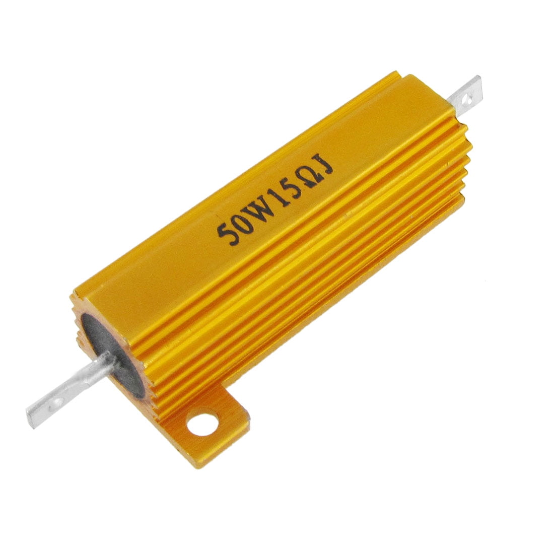 Unique Bargains 50W 15 Ohm Chassis Mount Aluminum Power Resistor Gold ...
